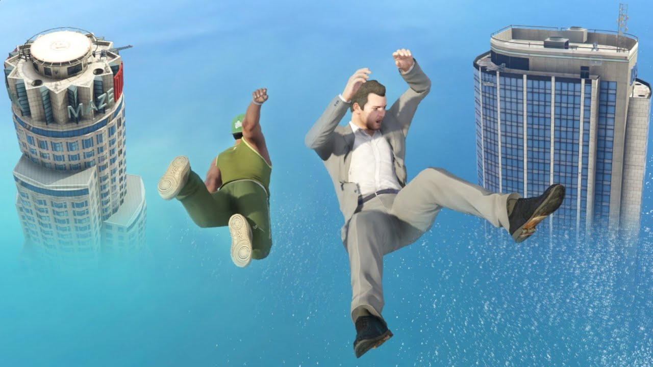 GTA 5 Water Ragdolls/Falls episode 2 [Flooded Los Santos] - YouTube