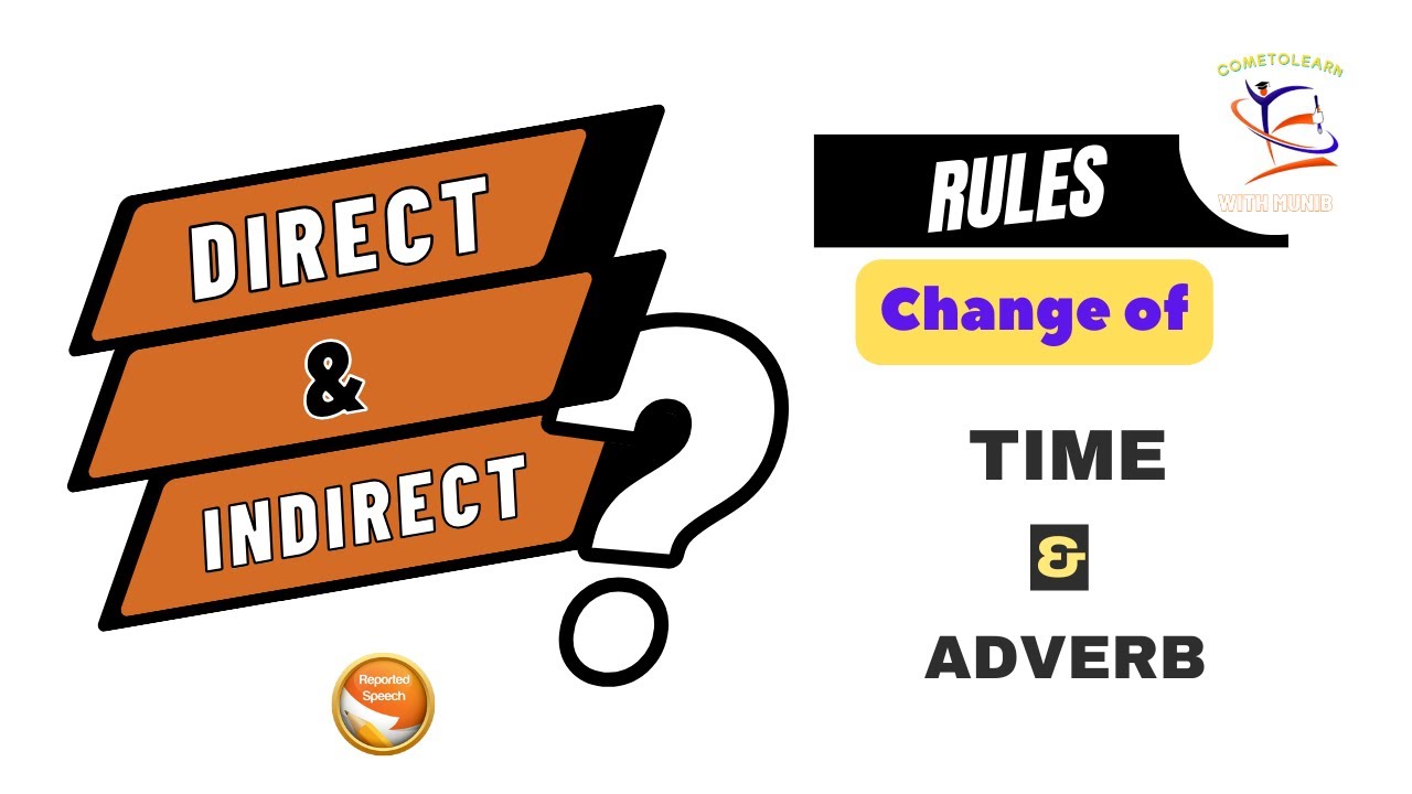 Change Of Time and Adverb | Direct and Indirect Speech| Reported Speech ...