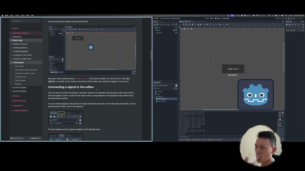 Building a game with Godot with no game dev experience (stream #2) | more getting started docs ...