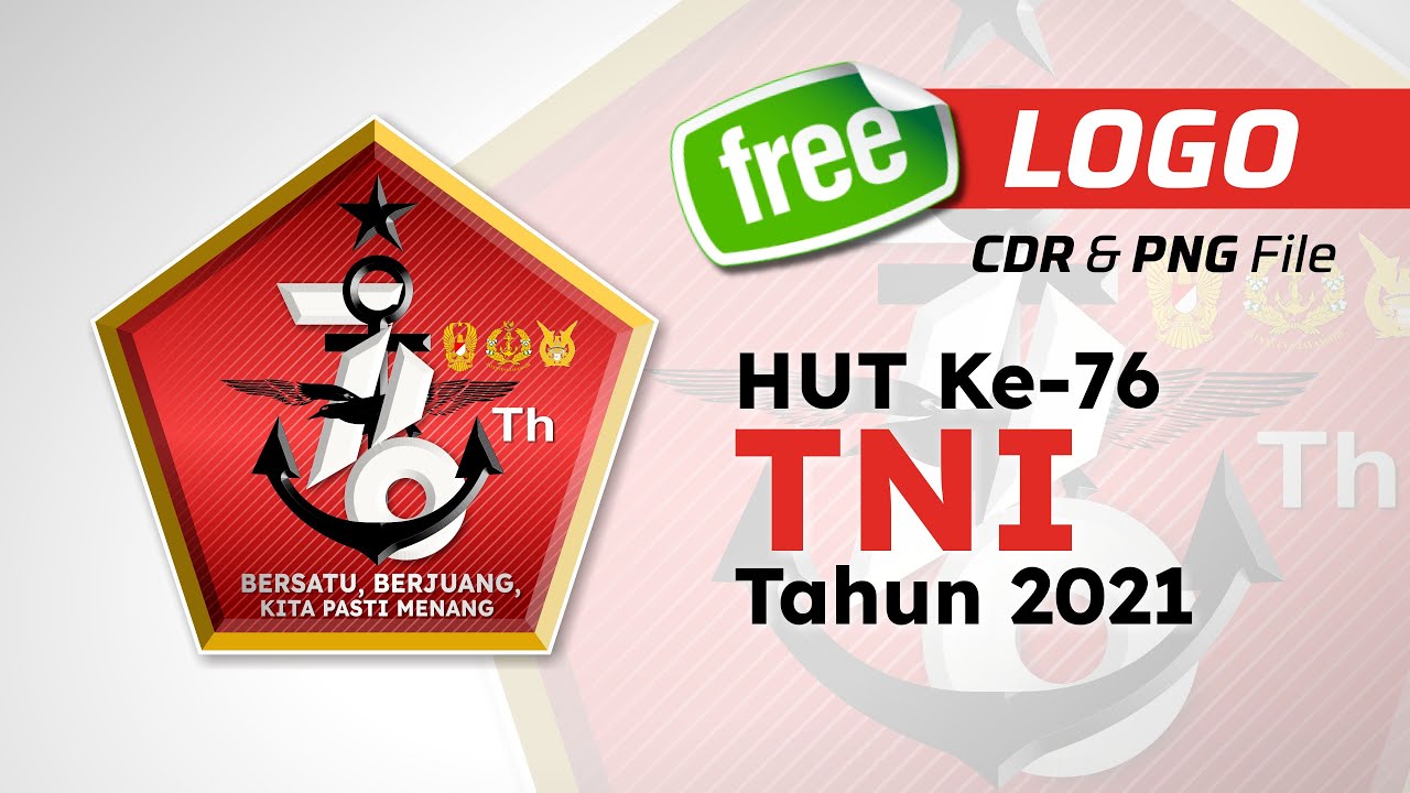 Logo HUT TNI ke-76 Tahun 2021 (Hari Ulang Tahun Tentara Nasional) - CDR ...