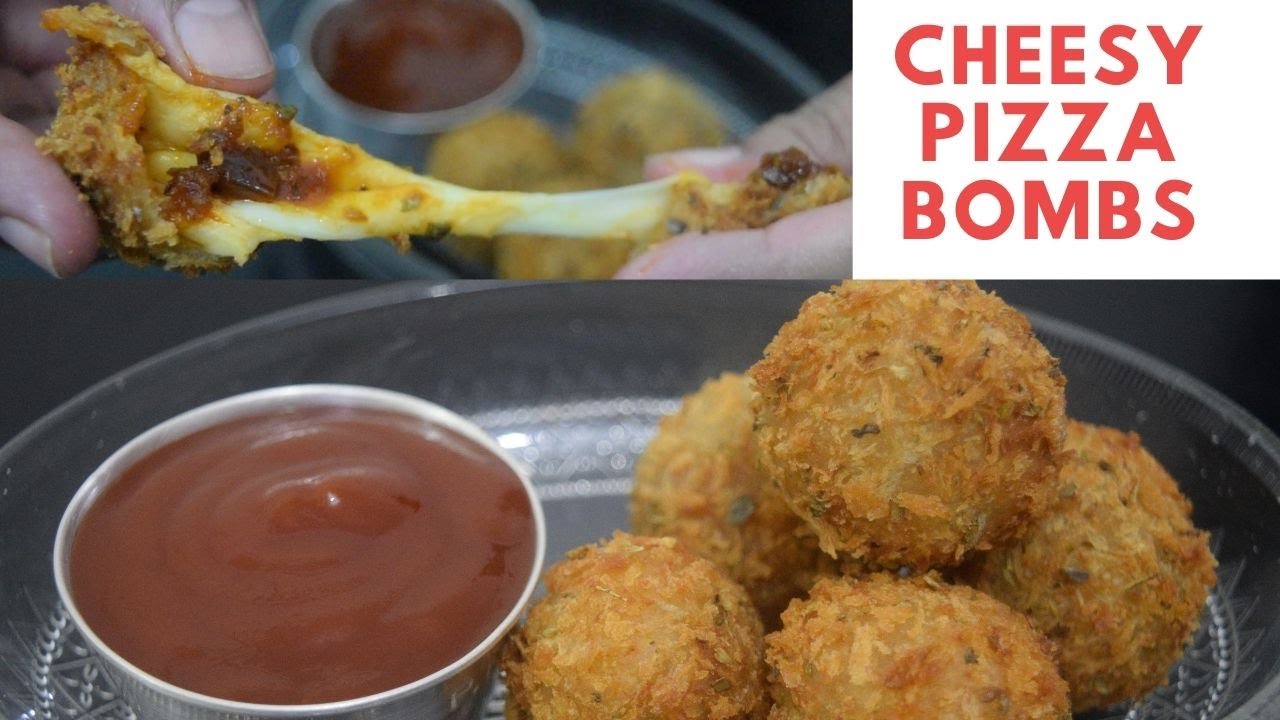Cheesy Pizza Bombs || Eggless Pizza Bomb Recipe without an oven! - YouTube
