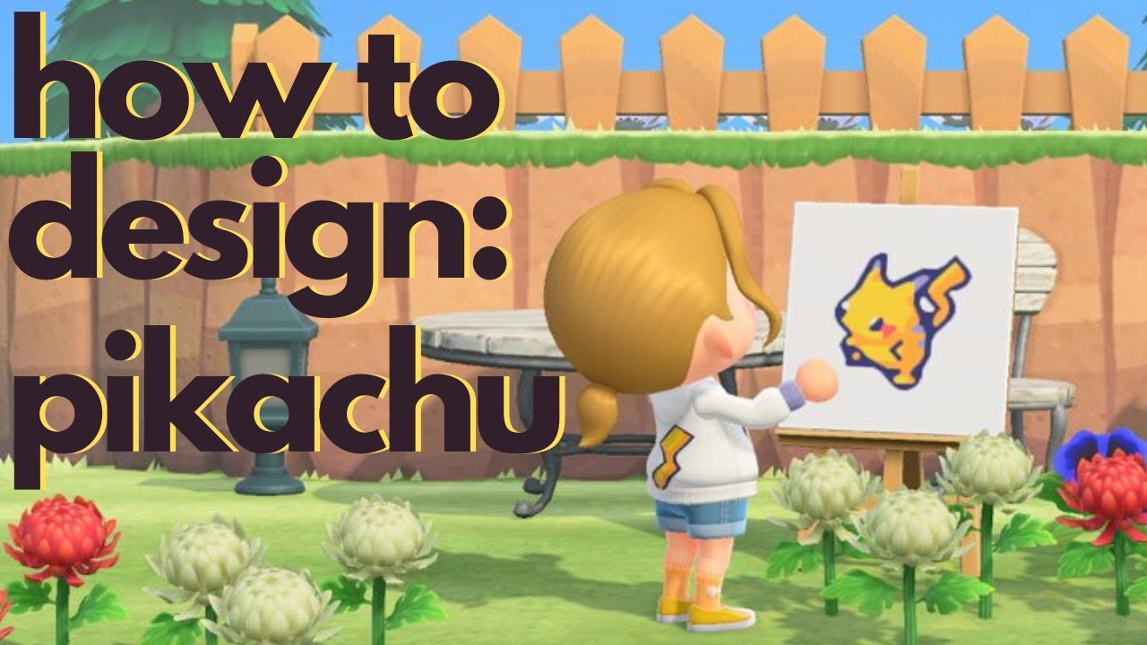 How to Design: PIKACHU ~ Animal Crossing New Horizons - YouTube