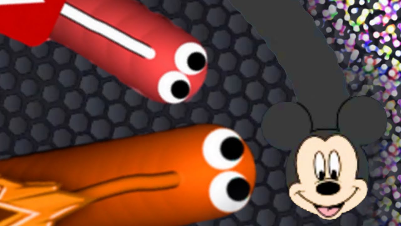 Mickey Mouse In Slither.io?!? - Slither.io New Skin Hack / Mod Gameplay ...