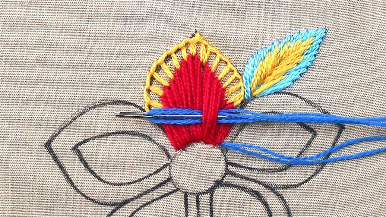 amazing decorative colorful flower embroidery designs made with ...