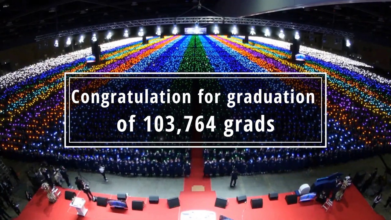 Shincheonji Church, light performance of Graduation Ceremony - YouTube