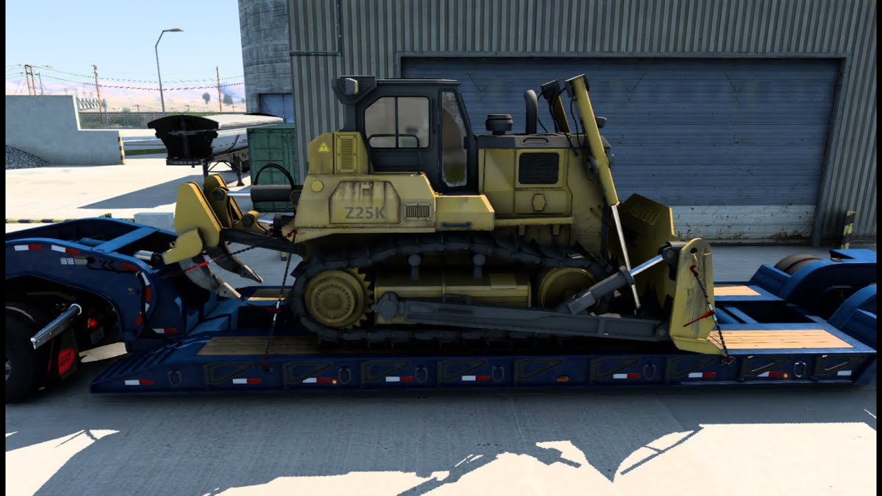 American Truck Sim | LA to Barstow | Bulldozer - YouTube