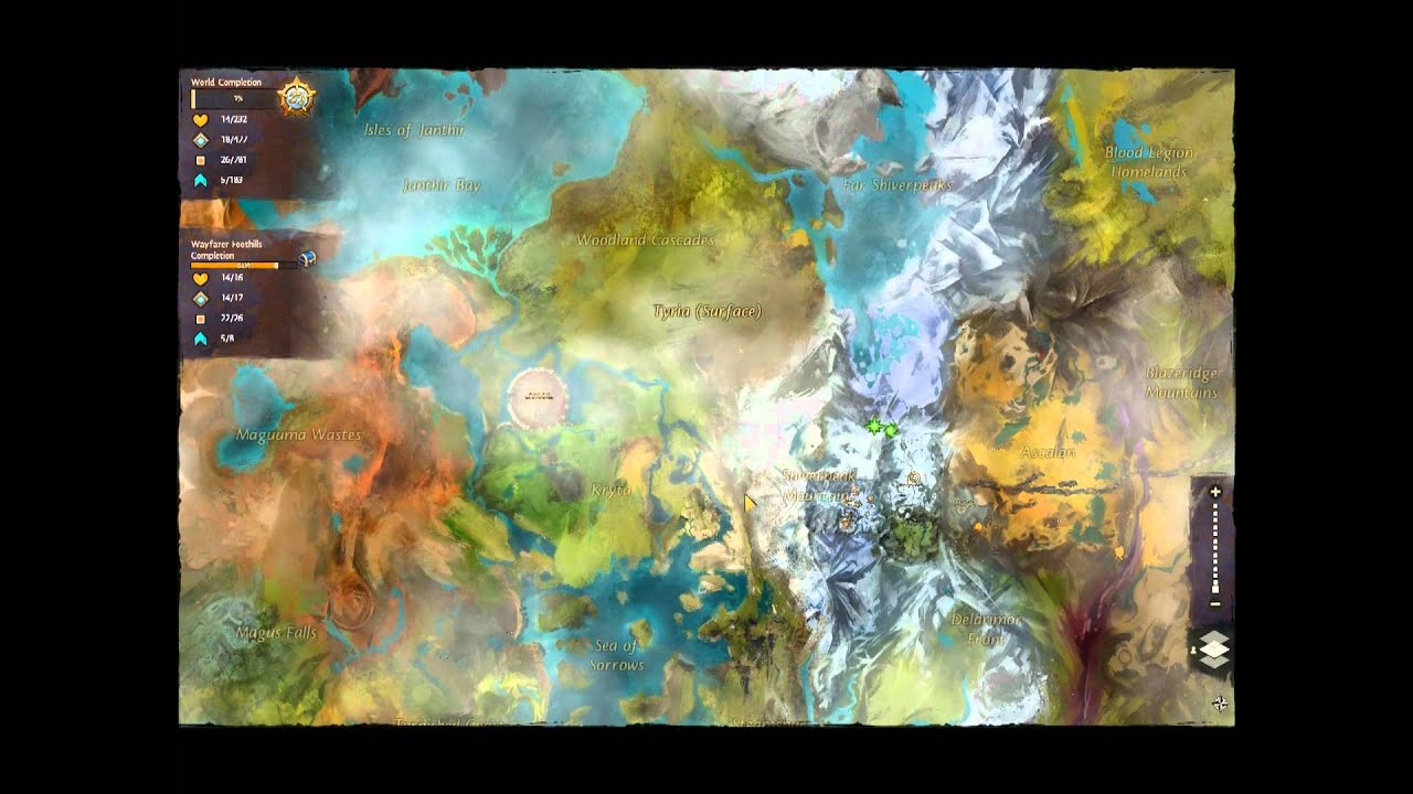Guild Wars 2 worldmap - YouTube