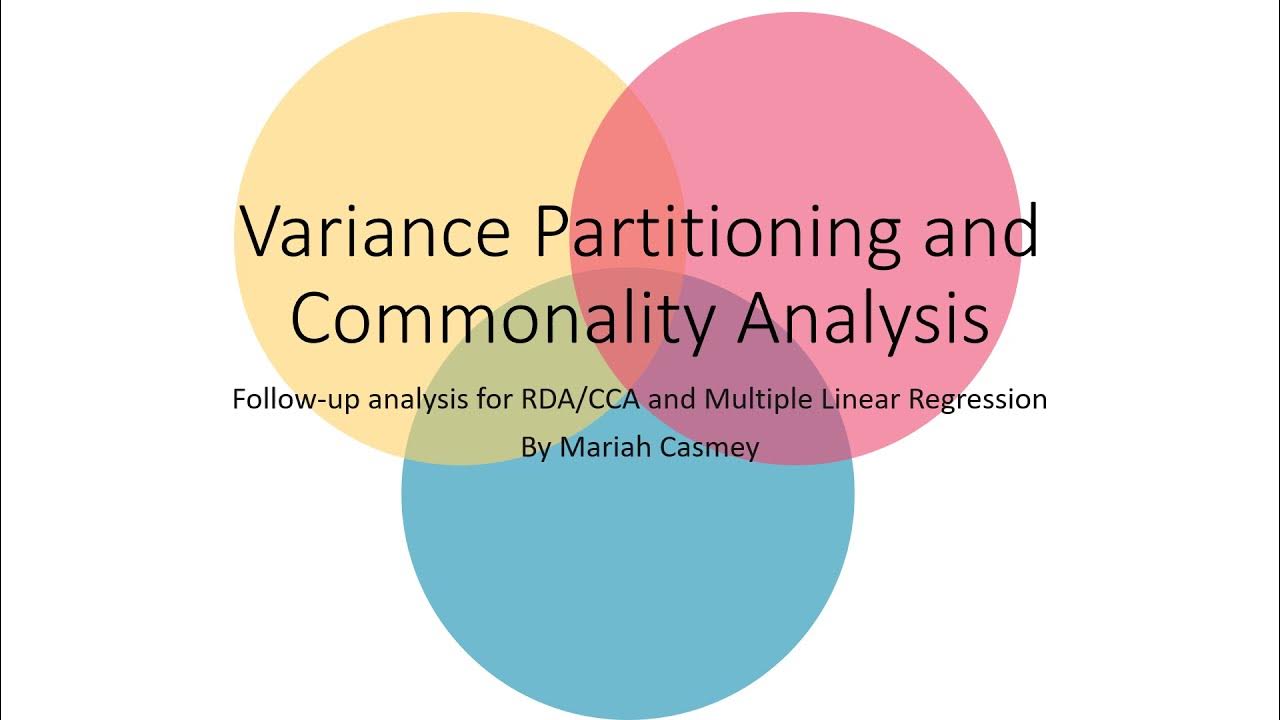 Variance Partitioning / Commonality Analysis for Multivariate and Univariate Statistics - YouTube