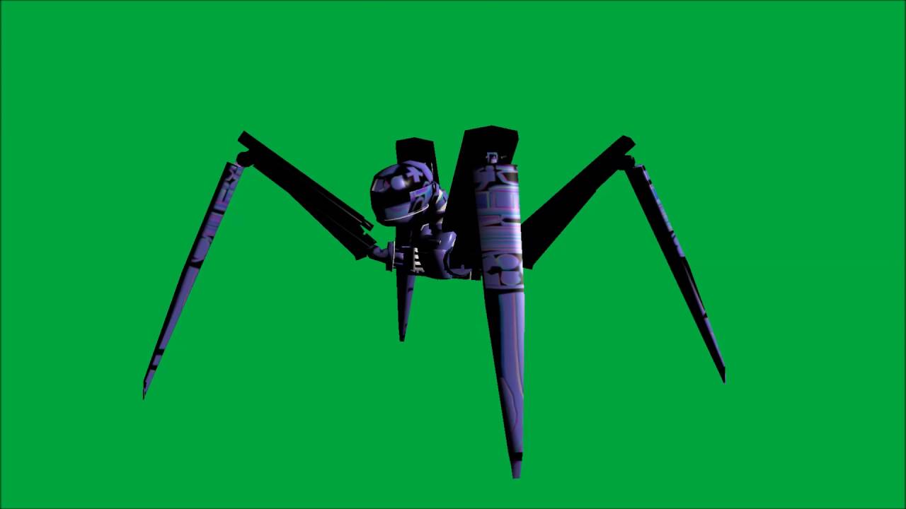 Animated 3D Model SciFi Robot For Iclone, Chroma Key Version (Green ...