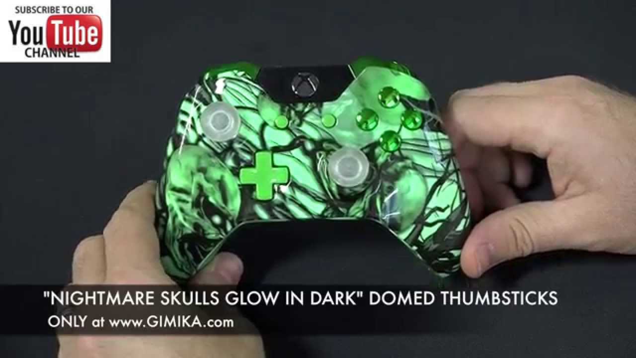 "Glow-in-the-Dark Nightmare Skulls" Xbox ONE Custom Controller by ...