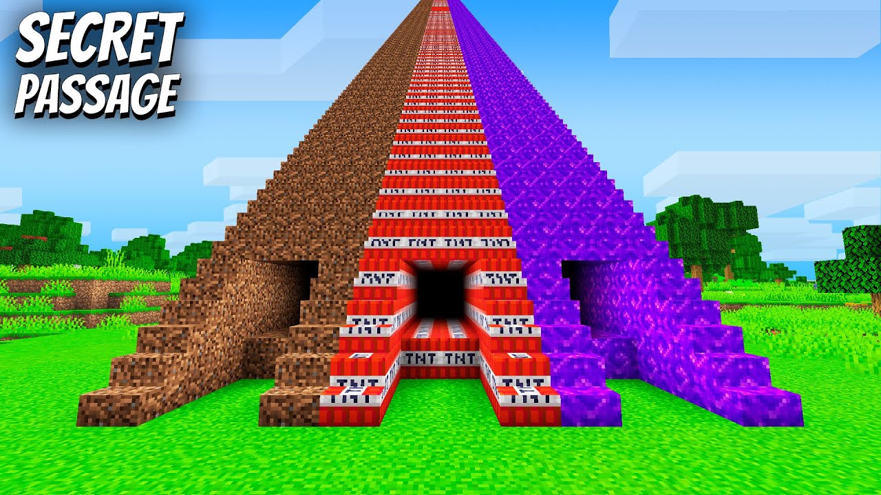 I found a NEW SECRET PASSAGE in LONGEST STAIRS in Minecraft ! TNT ...