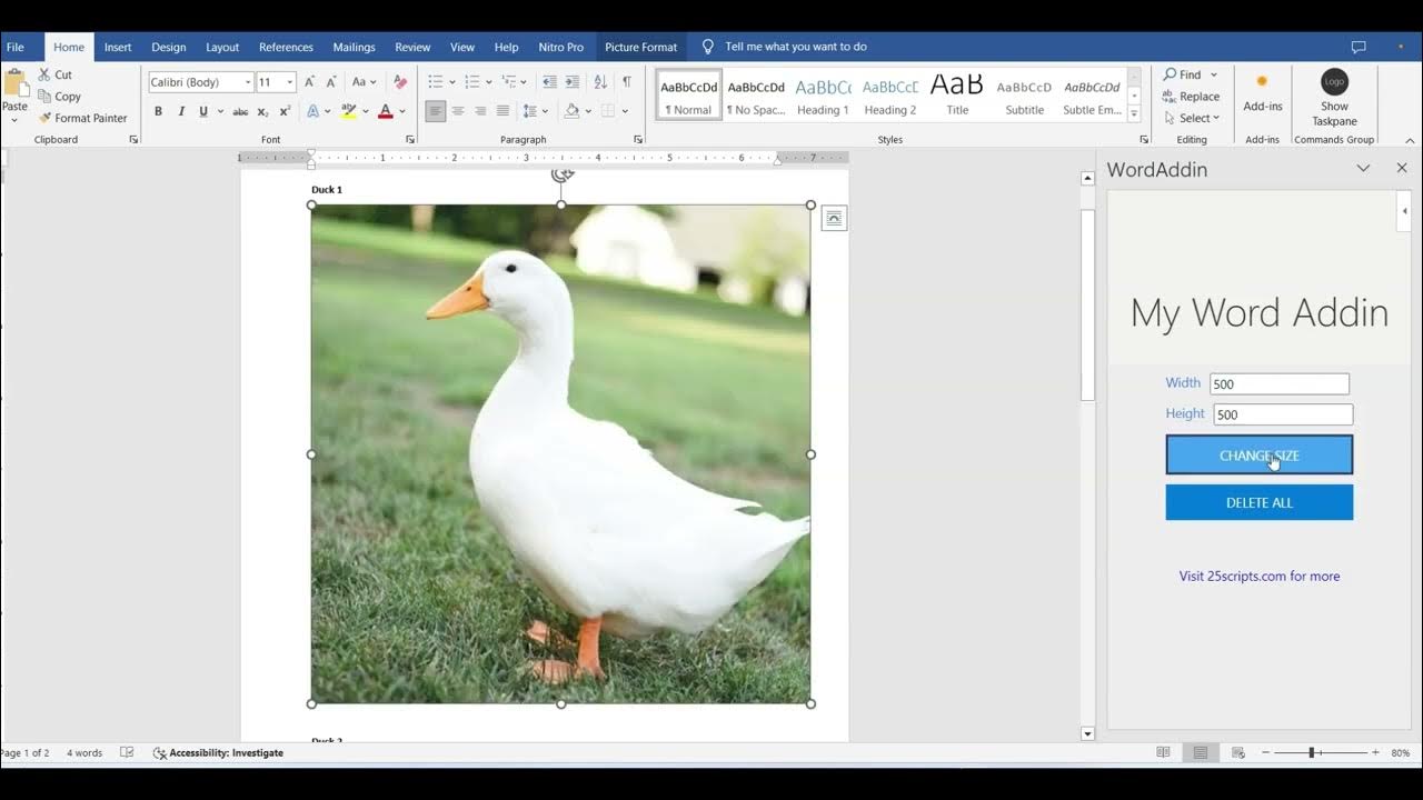 Example of Office Word Add-in - YouTube