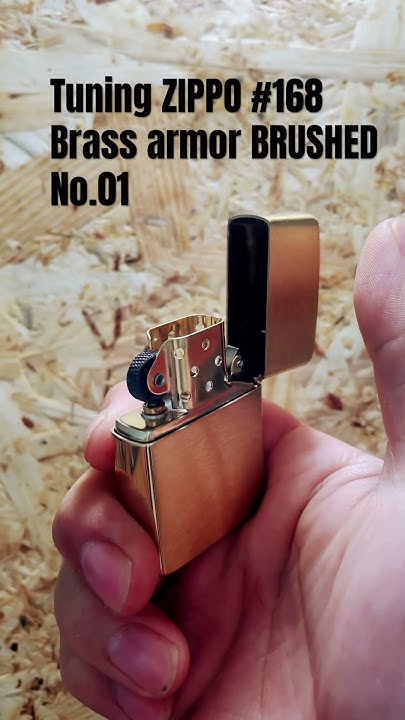 チューニングZIPPO 168 真鍮アーマー サテーナ No.01 #zippo #チューニングzippo #真鍮 - YouTube