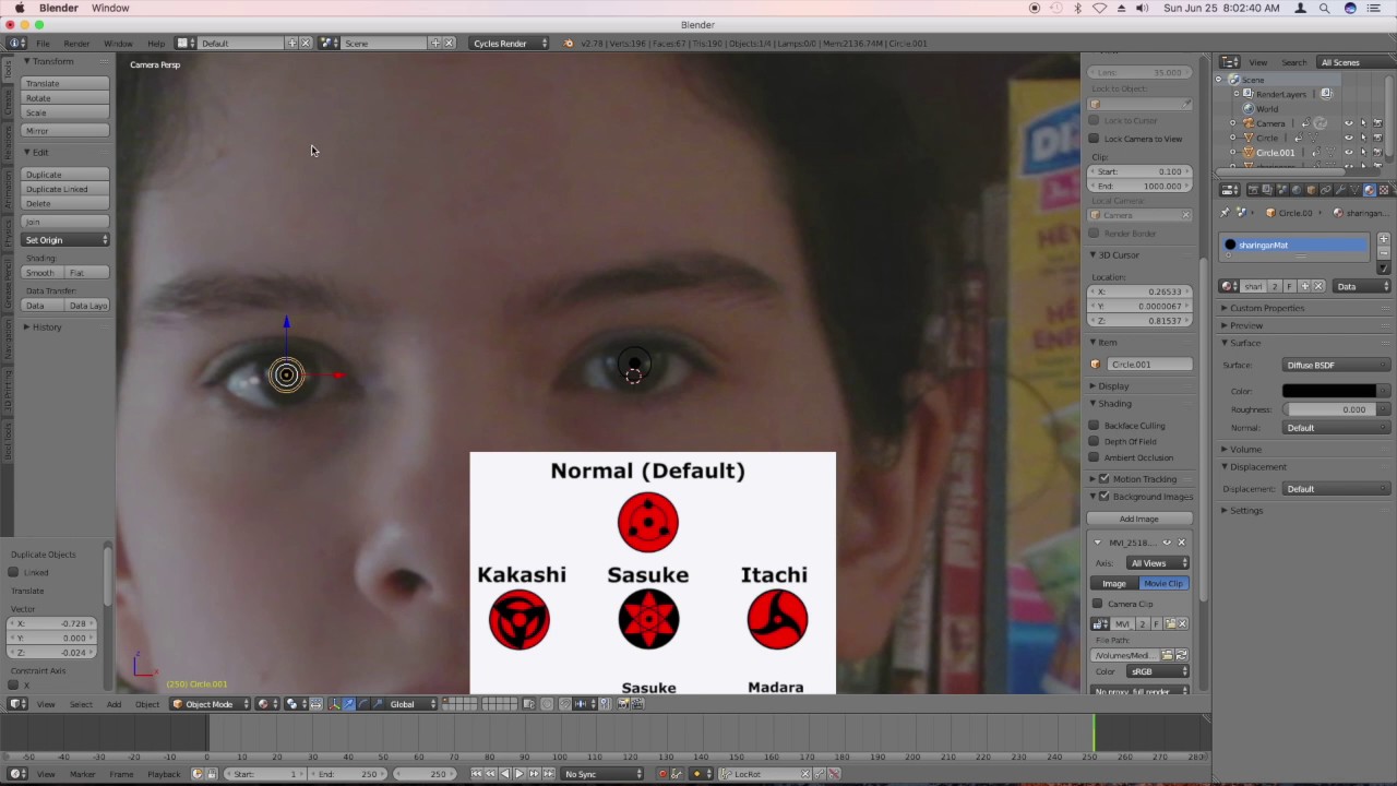 Blender Tutorial Eye Mask VFX Sharingans Part 2 - YouTube