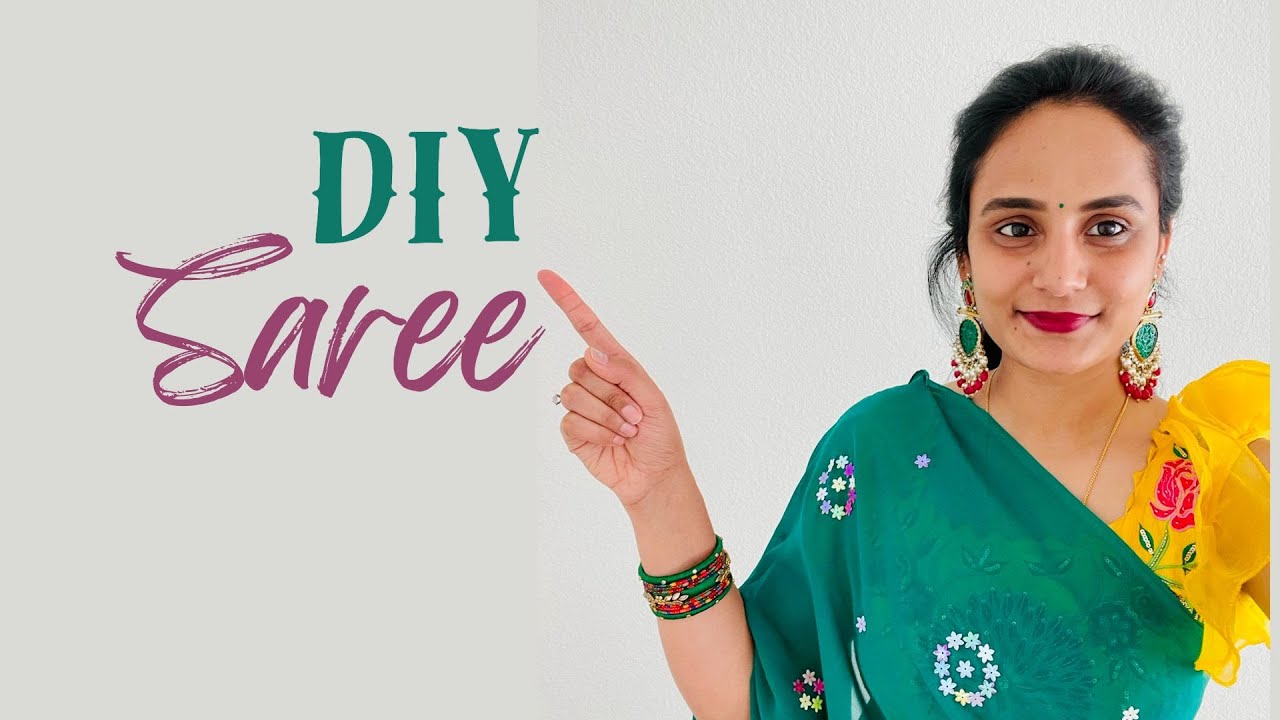 DIY Saree || Saree Styling || How to design a saree at home?? || Telugu ...