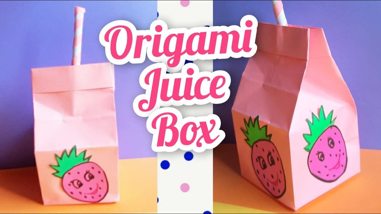 Origami Paper Juice Box/DIY Juice Box/How to make Paper Juice box - YouTube