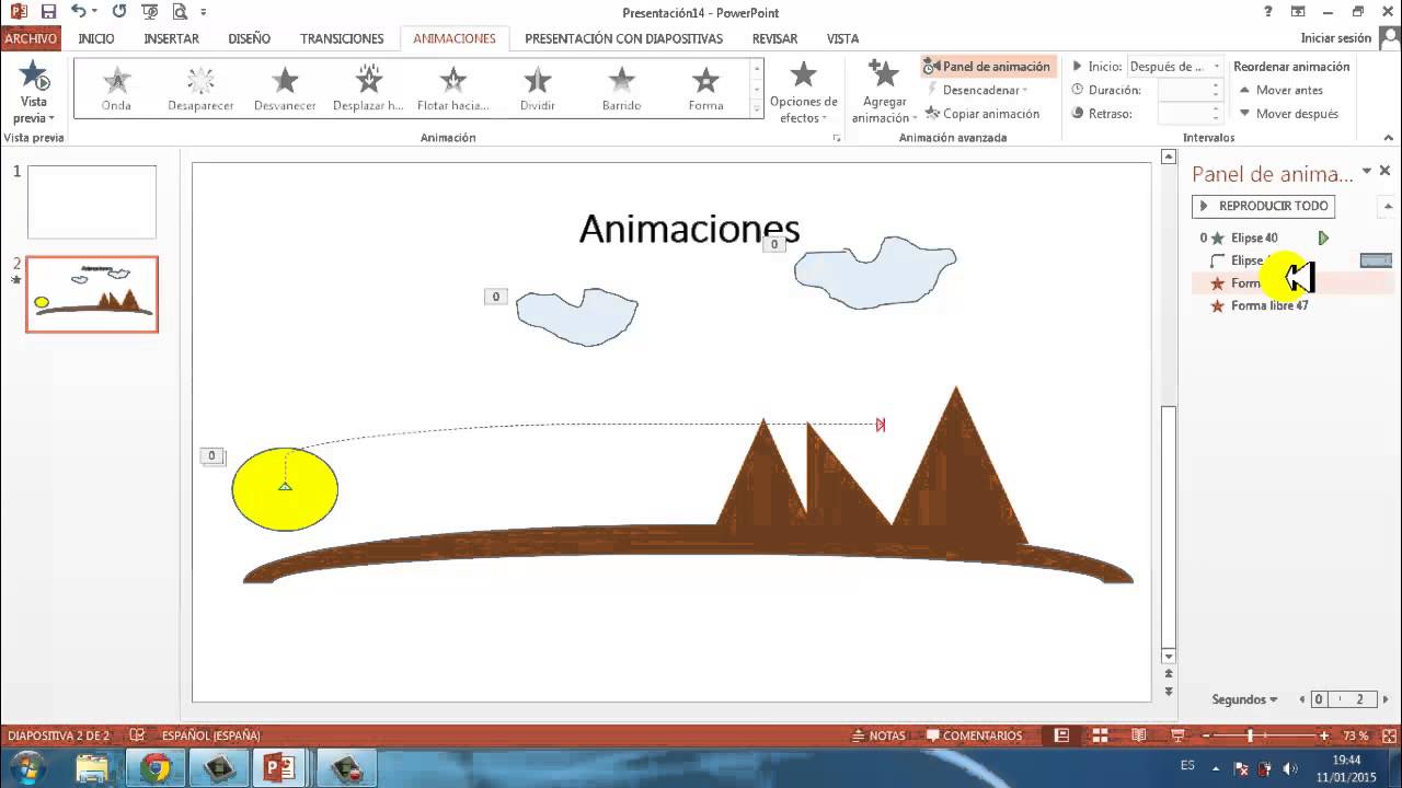 Animaciones y Transiciones en Power Point - YouTube