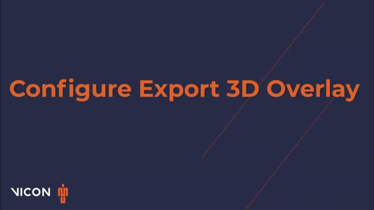 Vicon Nexus How To - Export a 3D Overlay Video - YouTube