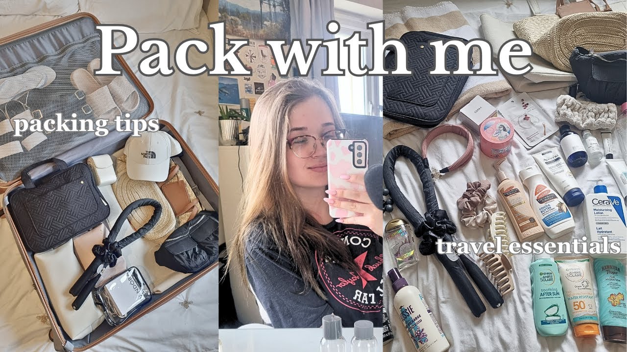 PACK WITH ME | packing tips & travel essentials - YouTube