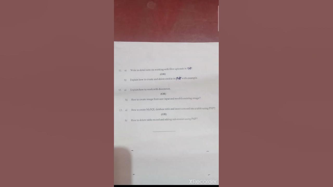 Degree V-sem Cs WebApplication Development using php & MySQL AKNU -2023 Model paper /@lasyatech ...