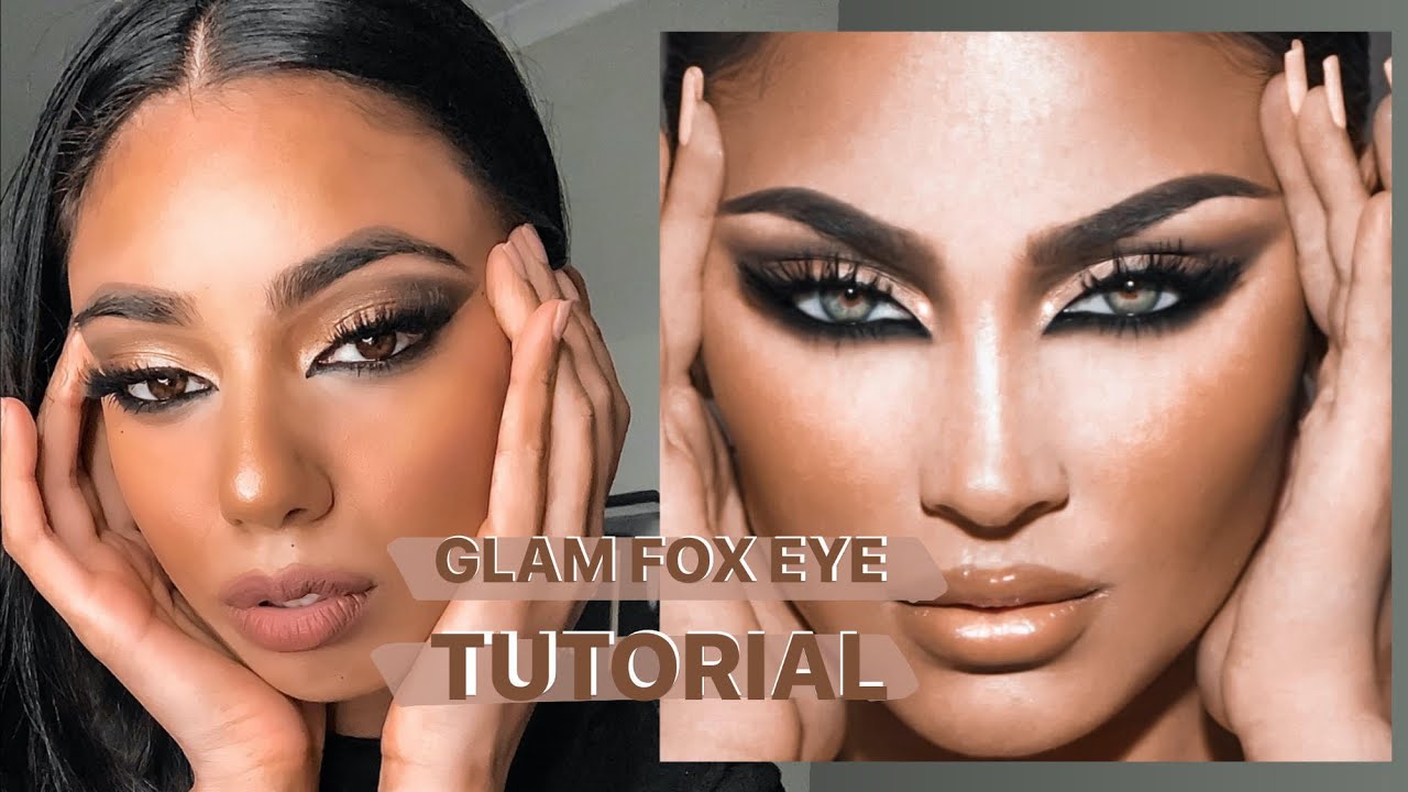 GRWM, GLAM FOX EYE MAKEUP TUTORIAL *TRENDY* | TATIJANA HELENA - YouTube