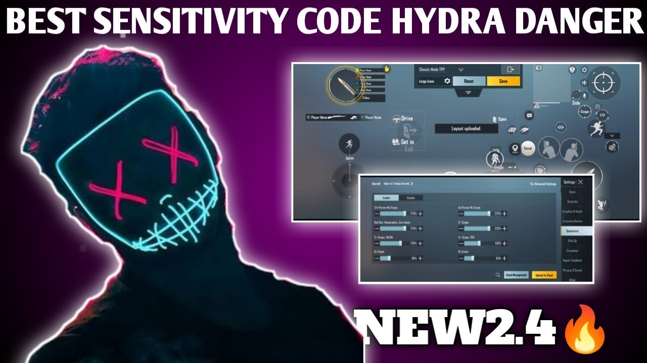 BGMI BEST SENSITIVITY CODE BY HYDRA DANGER SENSITIVITY CODE// HYDRA DANGER CONTROL CODE BGMI ...