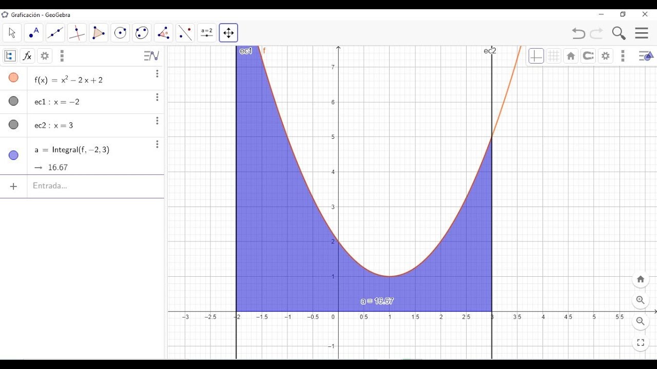 Área bajo la curva, Integral definida problema 1 - YouTube