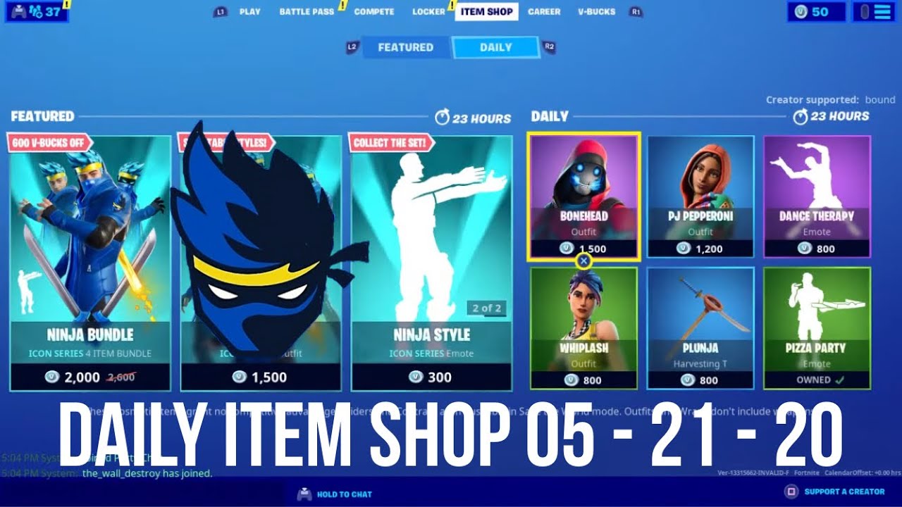 Fortnite daily item shop 05 - 21 - 20 hosted by Nightbot 🤖 - YouTube