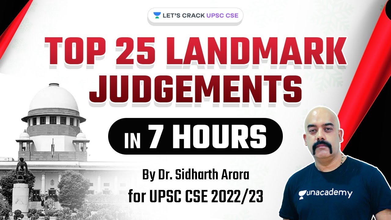 Top 25 Landmark Judgements | 7 Hours Mega Marathon by Dr. Sidharth ...