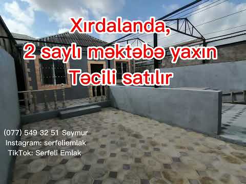 Xırdalanda,texnikom,2N məktəbə yaxın 1.7sotda 3otaq tam təmirli həyət evi təcili satılır(077)5493251