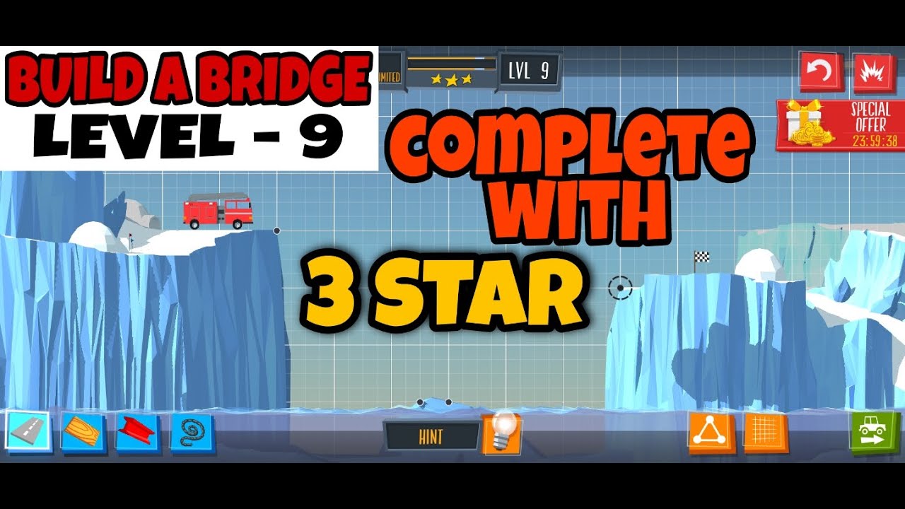 Level- 09, Build A Bridge (Complete solution with all 3 stars and with ...