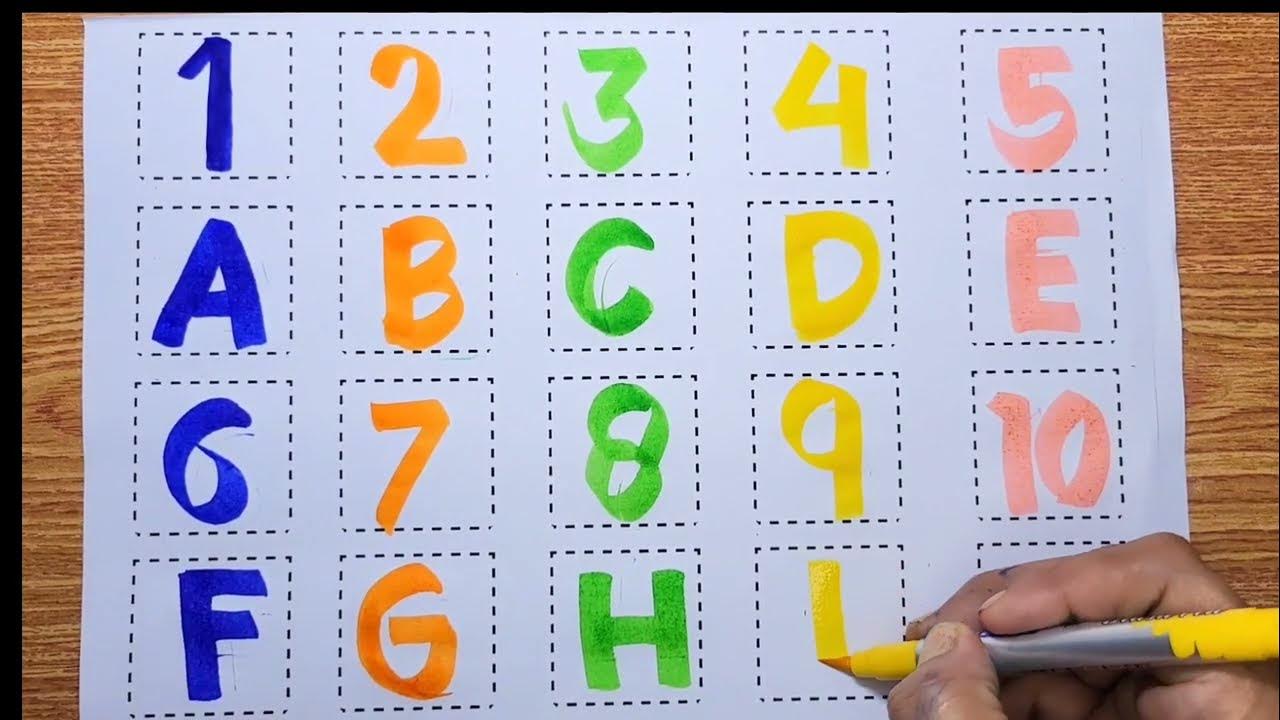 learning abc and 123 for toddlers. abc 123. pre school learning ...