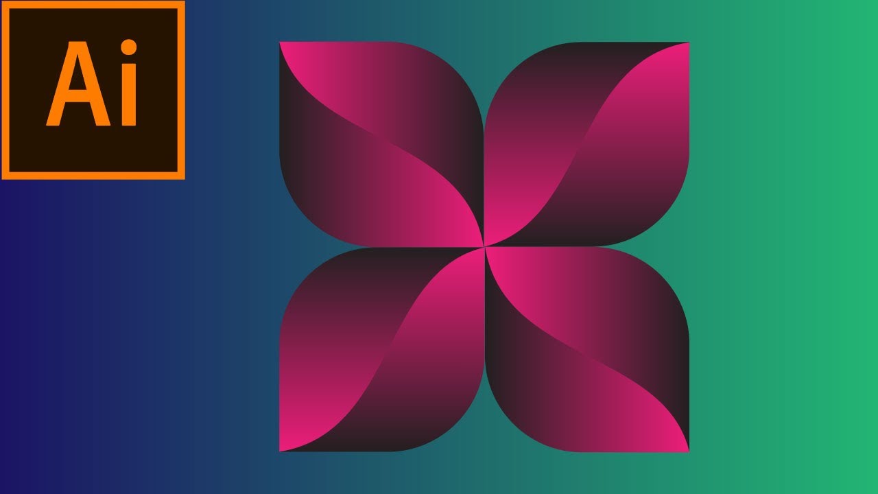 Adobe Illustrator Design || 3D Flower Logo #3D_Flower_Logo # ...