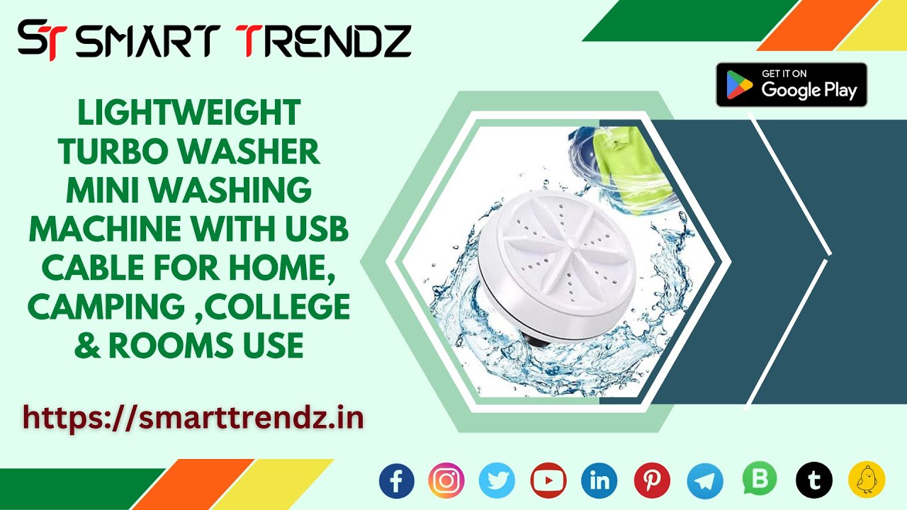 Lightweight Turbo Washer Mini Washing Machine with USB Cable For Home ...