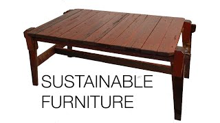 Rustic Coffee Table Upcycled from Vintage Scrap Wood - HandiDraft.com