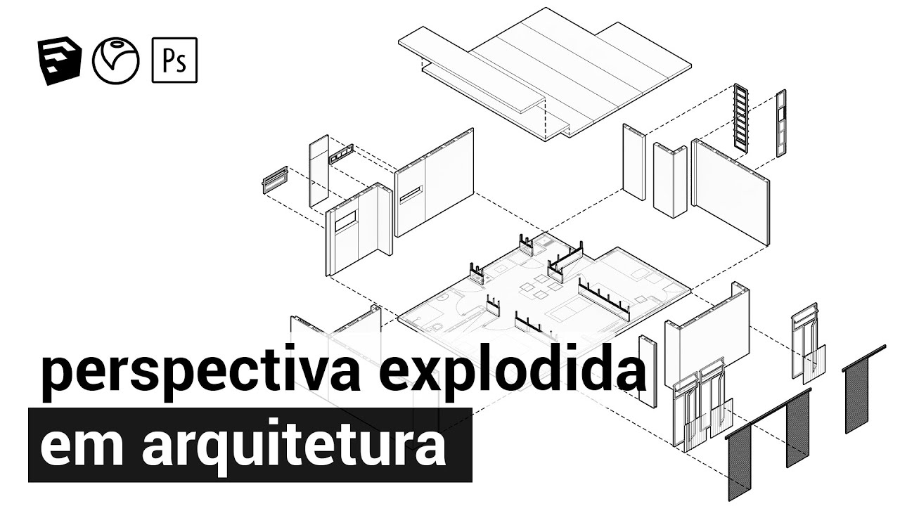 Como fazer perspectiva explodida para apresentar projetos - YouTube