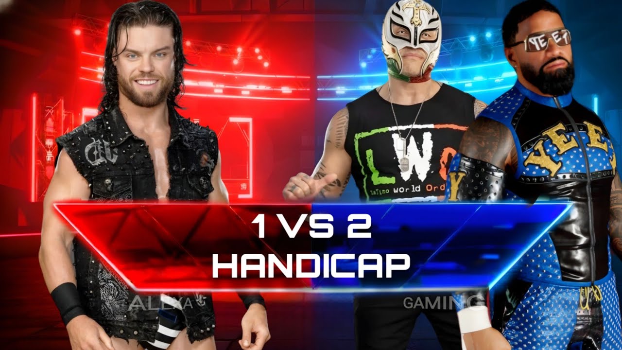 WWE 2K25 - JD McDonagh VS Rey Mysterio + Jey Uso WM41 | WWE Handicap ...