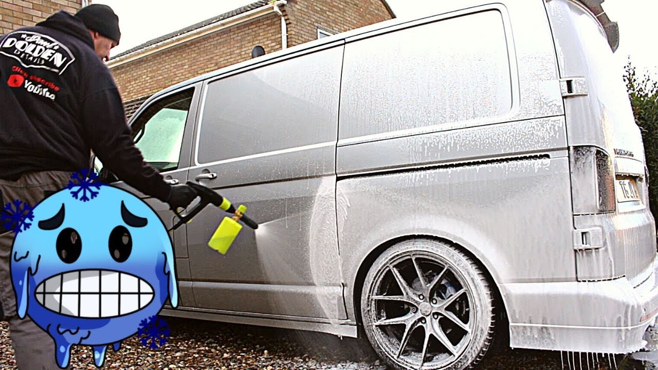VW T6 Transporter winter wash and protection - YouTube