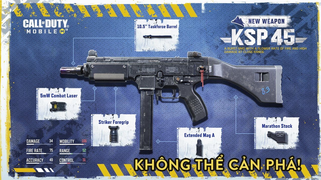 COD Mobile | REVIEW KSP 45: THỰC HƯ LỜI ĐỒN ĐÃ YẾU LẠI CÒN PHẾ? (NEW ...