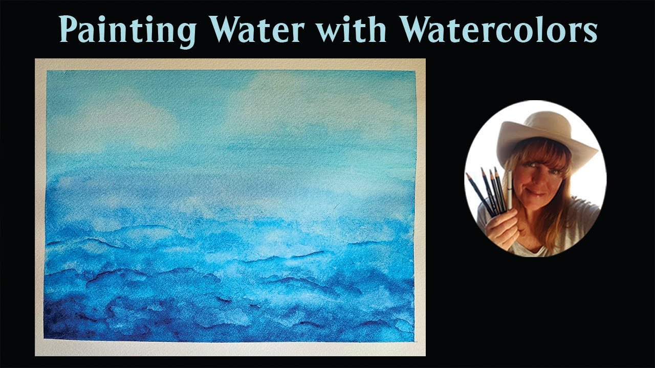 Painting Water with Watercolors (Relaxing, Abstract Painting Tutorial ...