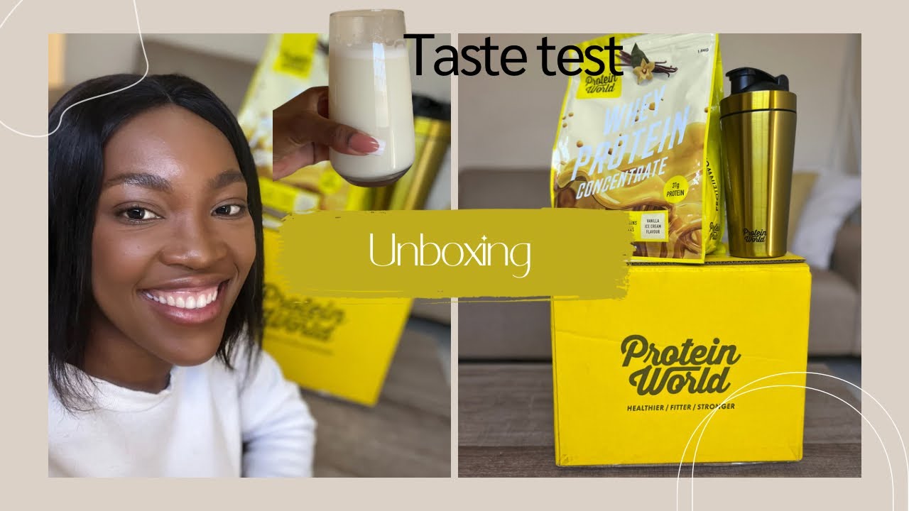Protein world unboxing | gym supplements, whey protein tasting - YouTube