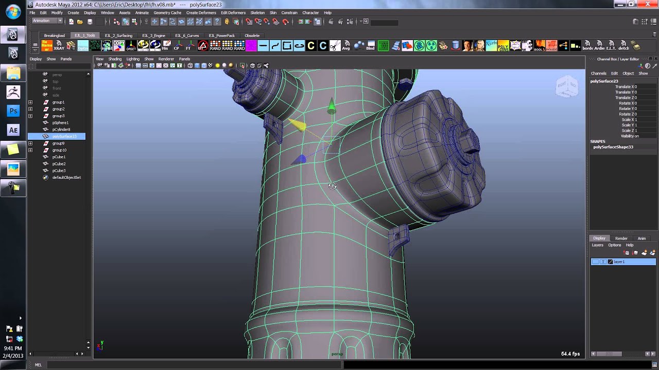 Intro to Maya and 3D Modeling - Lecture C: 7/7 - Fire Hydrant Model ...