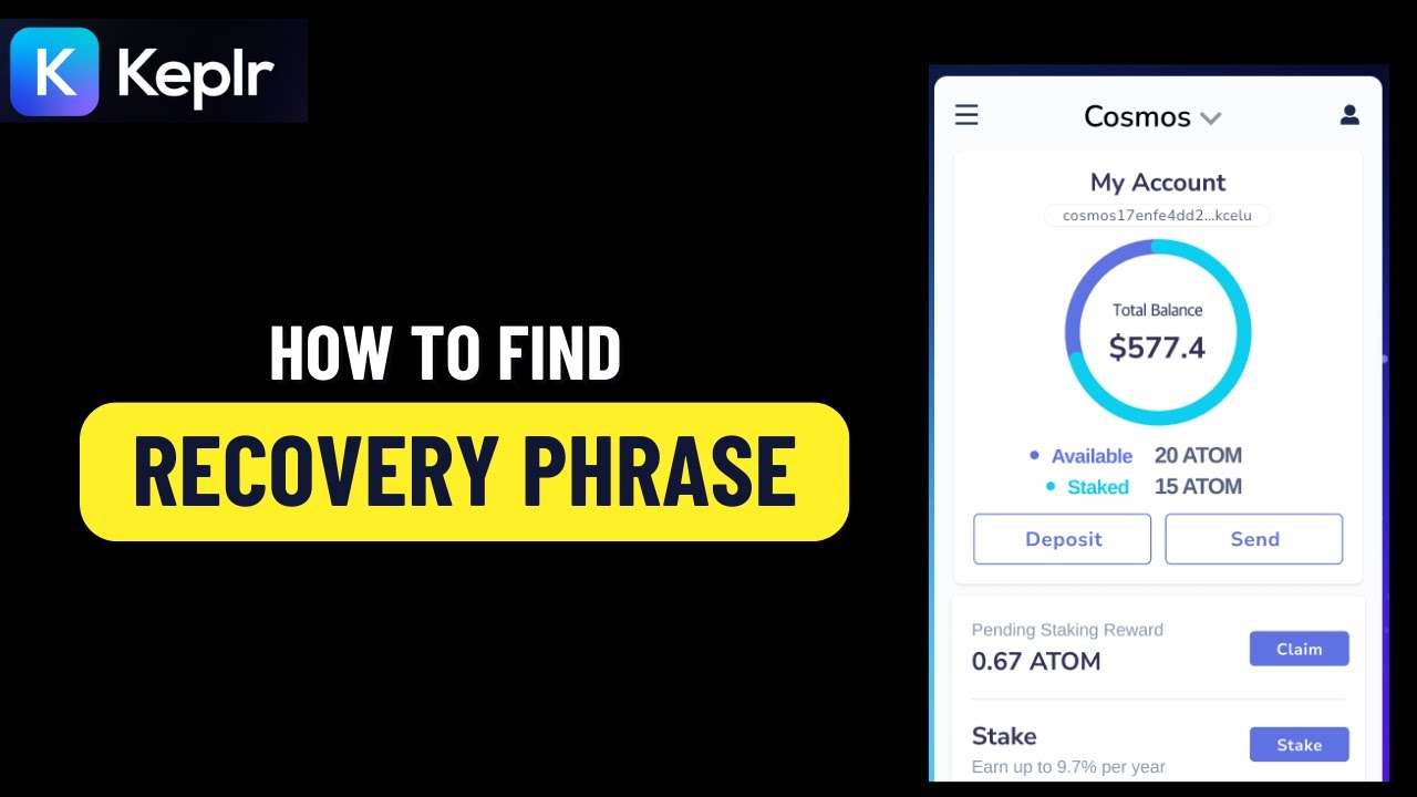 How to Find Recovery Phrase in Keplr Wallet - YouTube