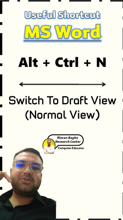 Alt + Ctrl+ N થી શું થાય | how to switch to Draft view in MS word | IMP shortcut keys | # ...