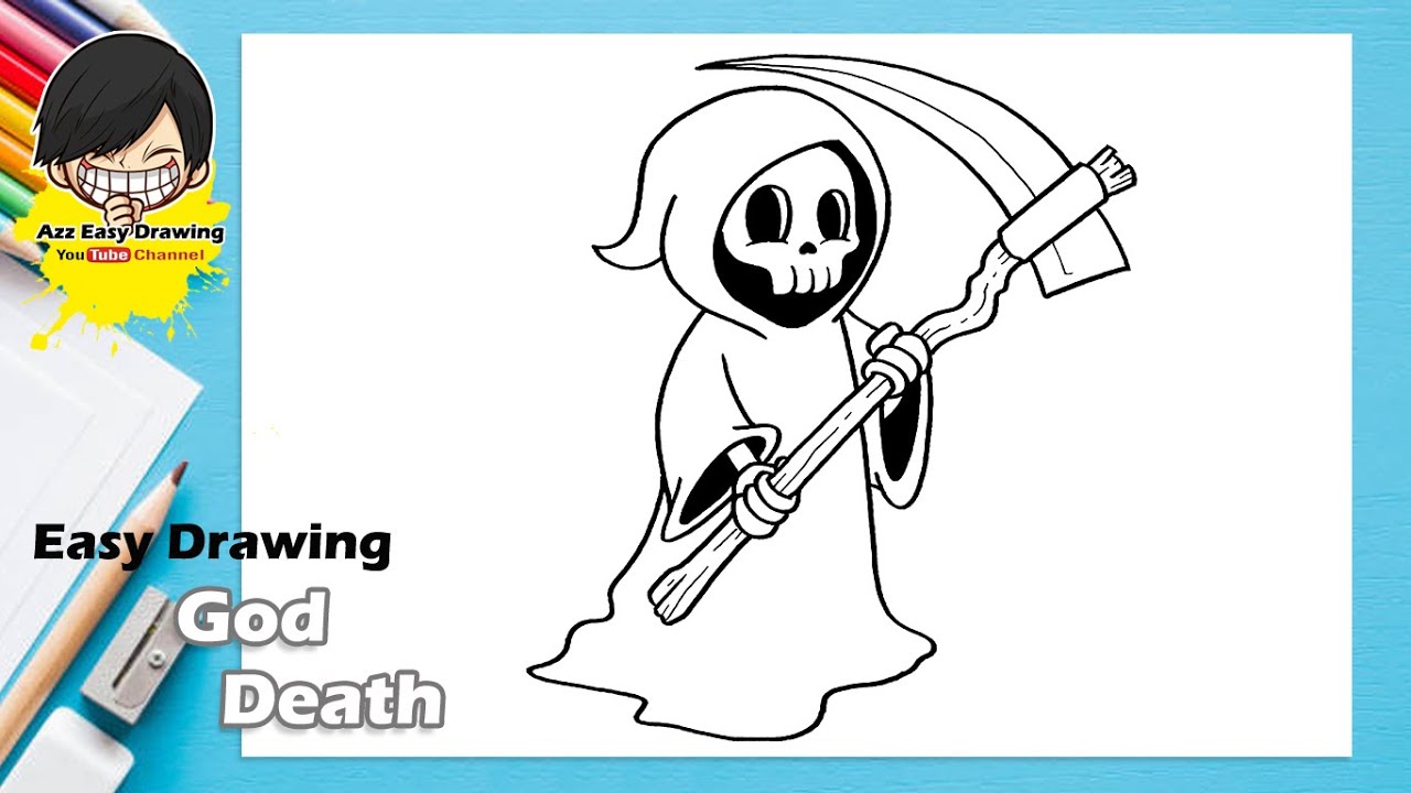 Easy Drawing God of Death - YouTube