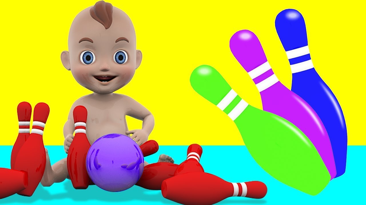 Learn Colors for Children with 3D Bowling Game | Learning Colors for ...