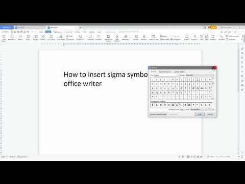 How to insert sigma symbol in wps office writer - YouTube