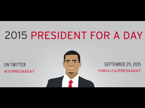 York University President for a Day 2015 - YouTube