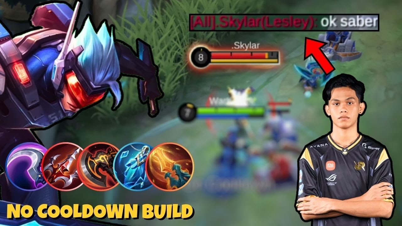 Saber No Cooldown Build! 1 Hit Delete! Saber Best Build - Mobile ...