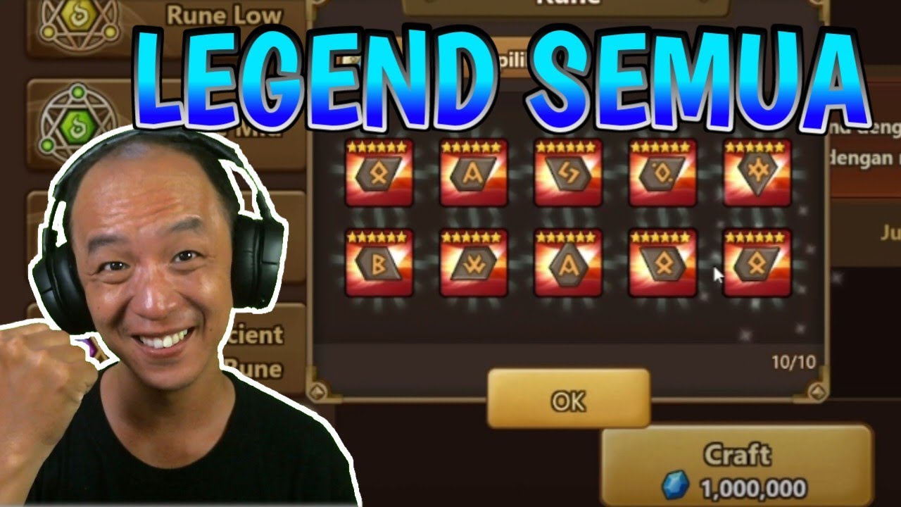 CRAFT Dan PILIH RUNE LEGEND Summoners War Indonesia - YouTube